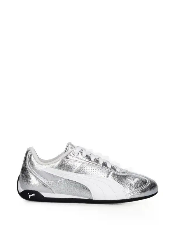 PUMA Replicatch Metallic Whisper Cracked-effect Low-top Sneakers - Silver