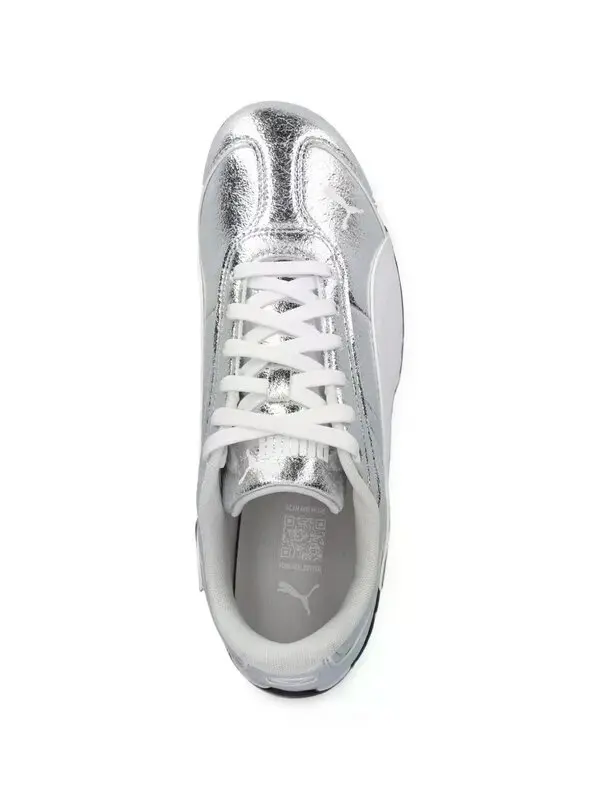 PUMA Replicatch Metallic Whisper Cracked-effect Low-top Sneakers
