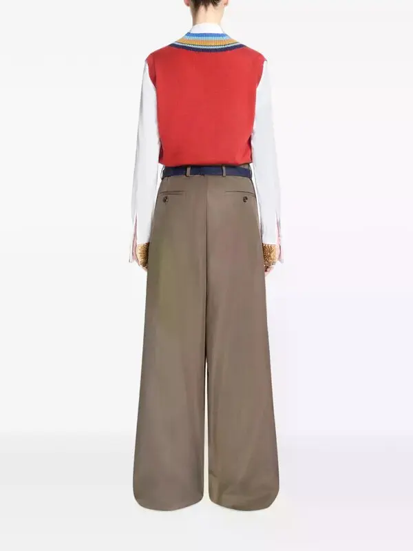 Dries Van Noten V-neck Wool Top
