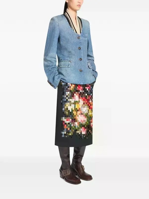 Dries Van Noten Fitted Denim Blazer