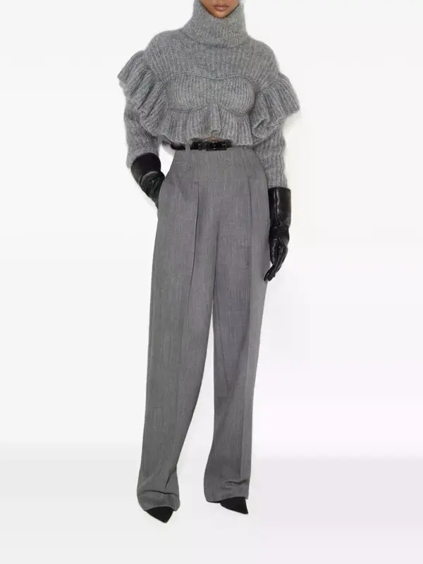 Elisabetta Franchi Knit Pullover With Ruffles