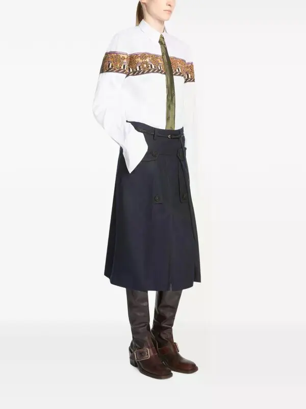 Dries Van Noten Wool Midi Skirt