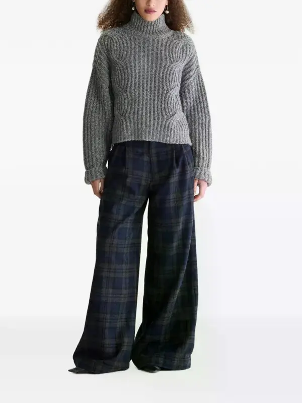BELLEROSE Check-pattern Wide-leg Trousers