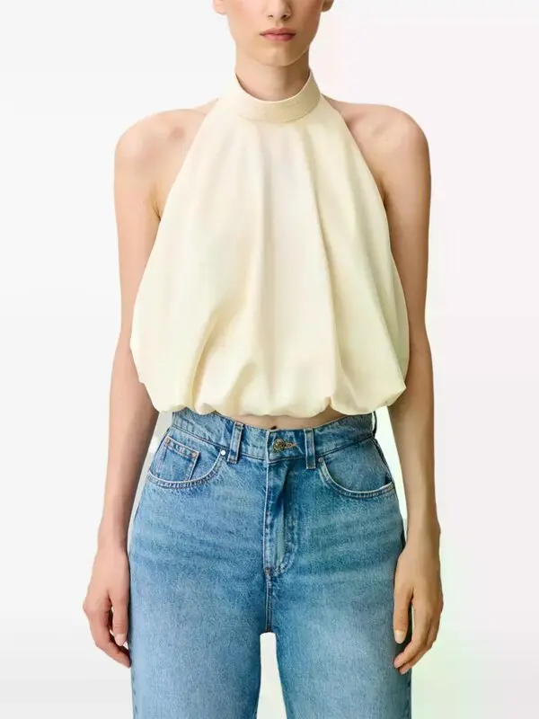 Claudie Pierlot Halter-neck Bubble-hem Top