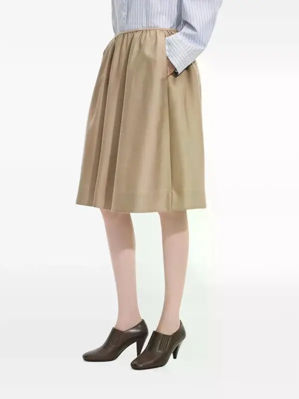 JNBY Shirred A-line Midi Skirt