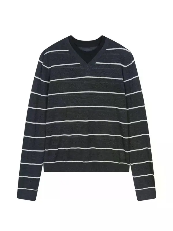 JNBY V-neck Striped Sweater