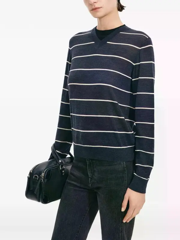 JNBY V-neck Striped Sweater