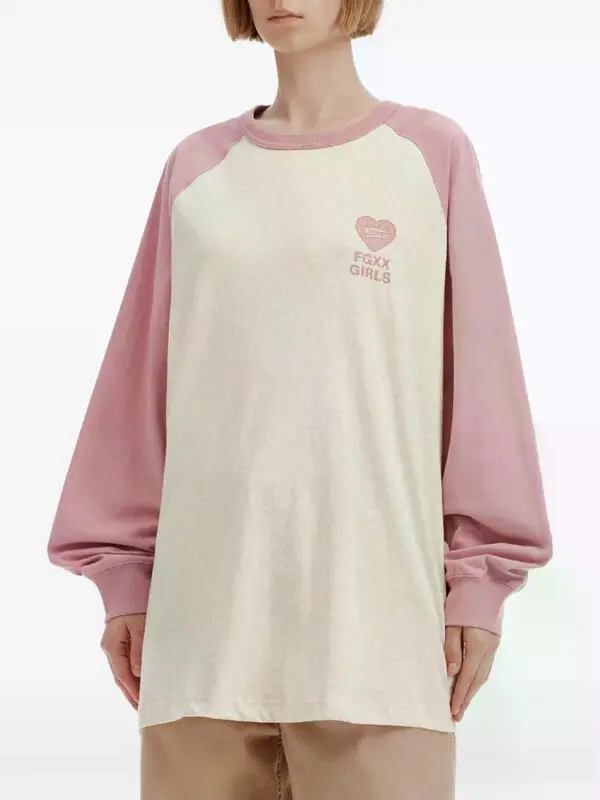 FINGERCROXX Raglan-sleeve T-shirt - Neutrals