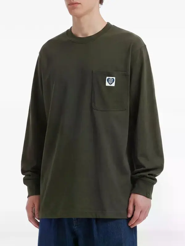 FINGERCROXX Logo-patch Chest-pocket T-shirt