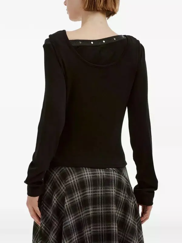 MUSIUM DIV. Layered-effect Stud-embellished Top