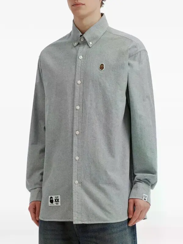 FINGERCROXX Logo-patch Button-down Shirt