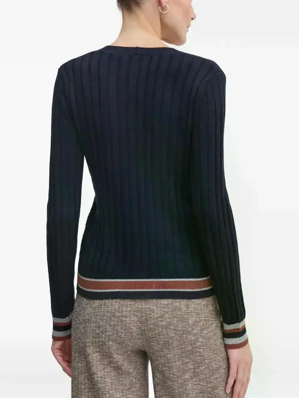 BENETTON Ribbed V-neck Sweater