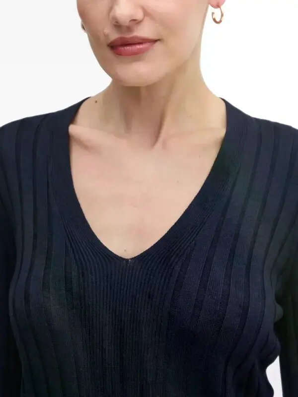 BENETTON Ribbed V-neck Sweater