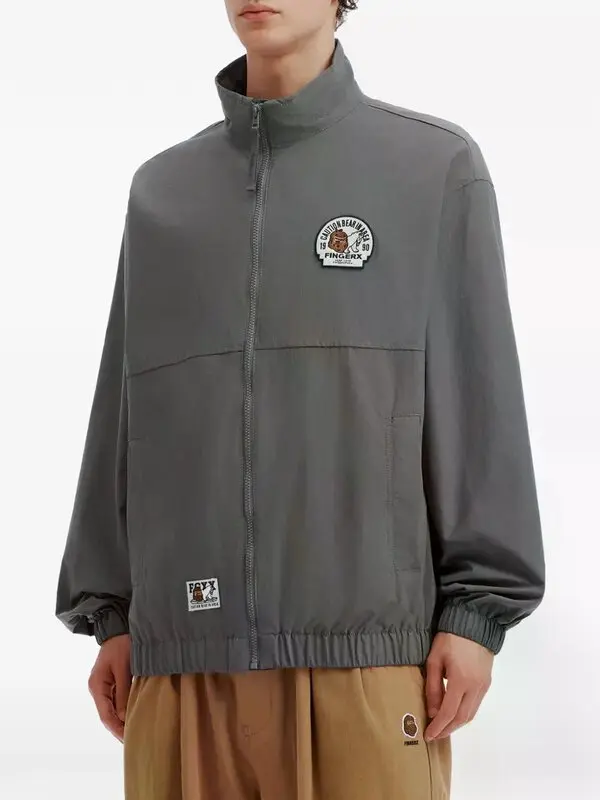 FINGERCROXX Logo Patch Zip-fastening Jacket