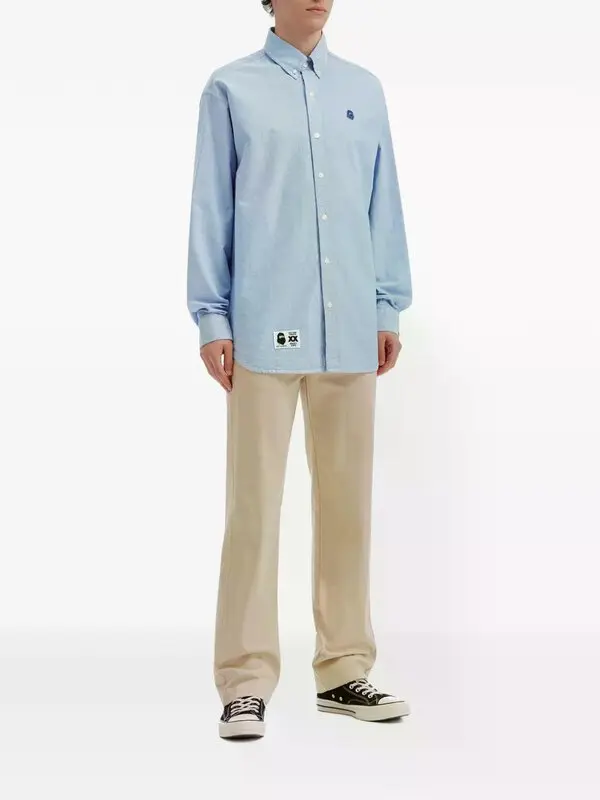 FINGERCROXX Logo-patch Button-down Shirt
