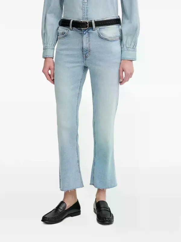BENETTON Frayed Hem Denim Jeans - Blue