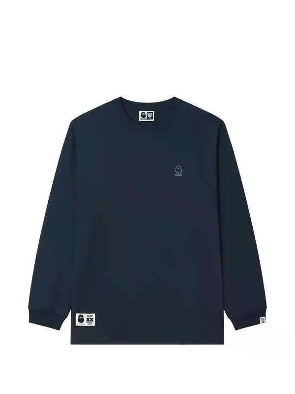FINGERCROXX Logo-embroidered Long-sleeved T-shirt - Blue