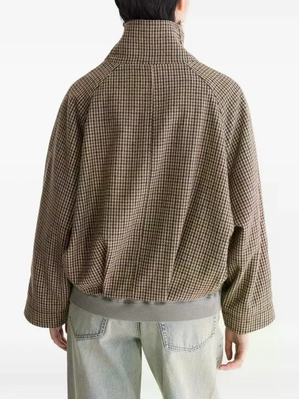 BELLEROSE Jackal Houndstooth Double-breasted Coat - Brown