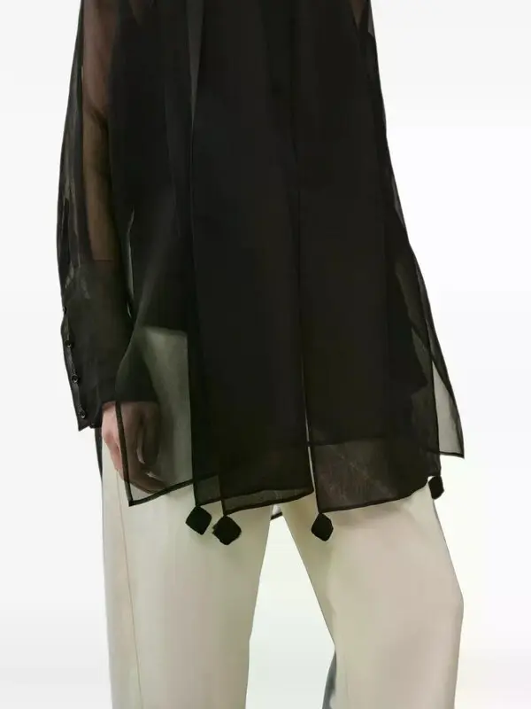 LESS V-neck Silk Blouse