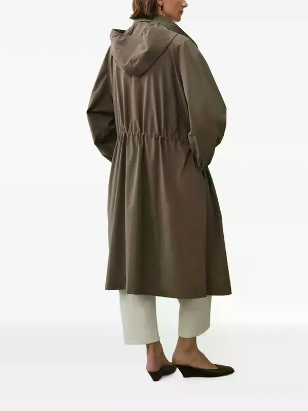LESS Hooded Drawstring Trench Coat