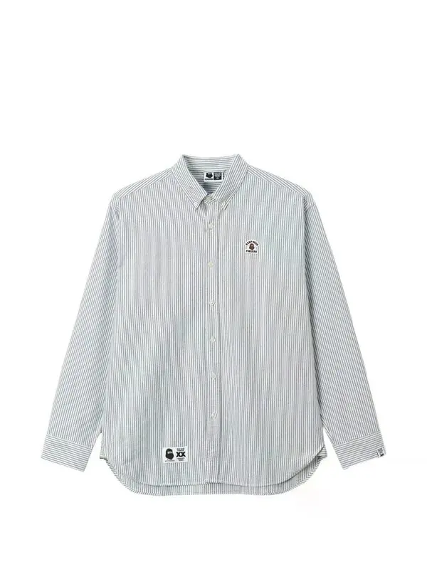 FINGERCROXX Striped Logo-patch Shirt
