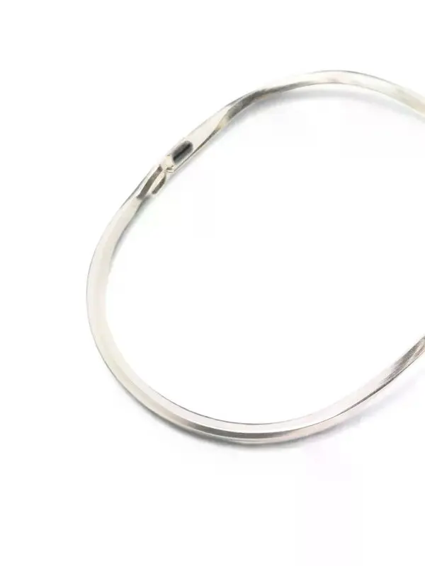 Werkstatt:München Side Hook Twisted Bangle - Silver