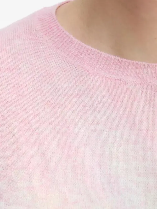 BENETTON Round Neck Long Sleeve Sweater - Pink