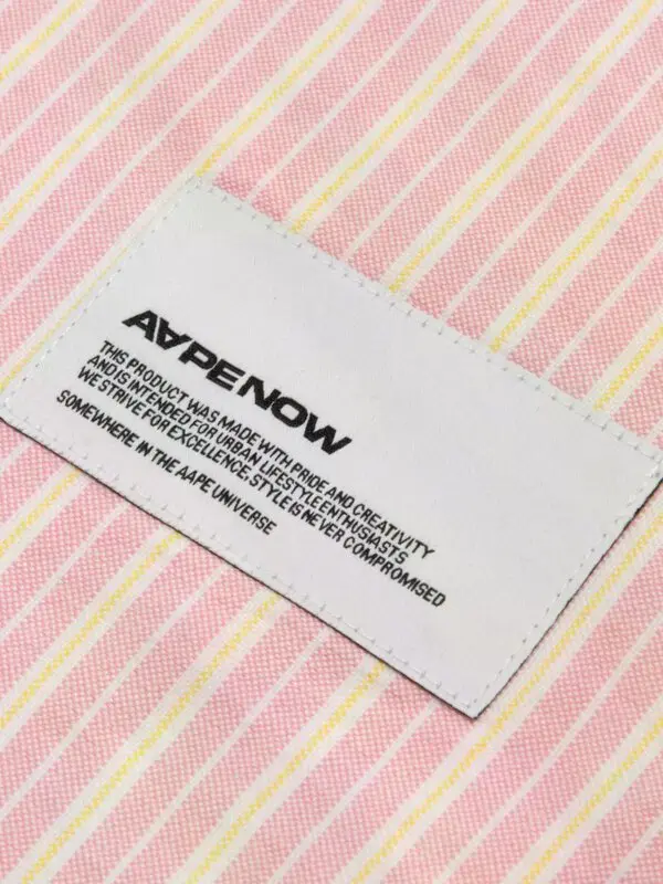 AAPE BY *A BATHING APE Moonface Striped Button-down Shirt