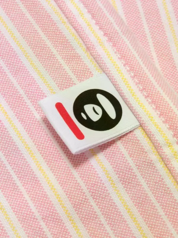 AAPE BY *A BATHING APE Moonface Striped Button-down Shirt