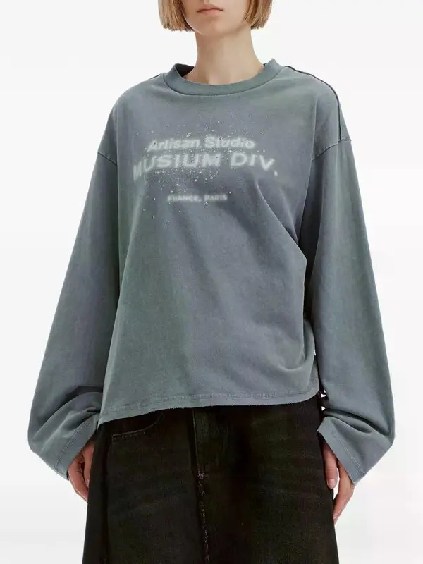 MUSIUM DIV. Logo-print Ruched T-shirt