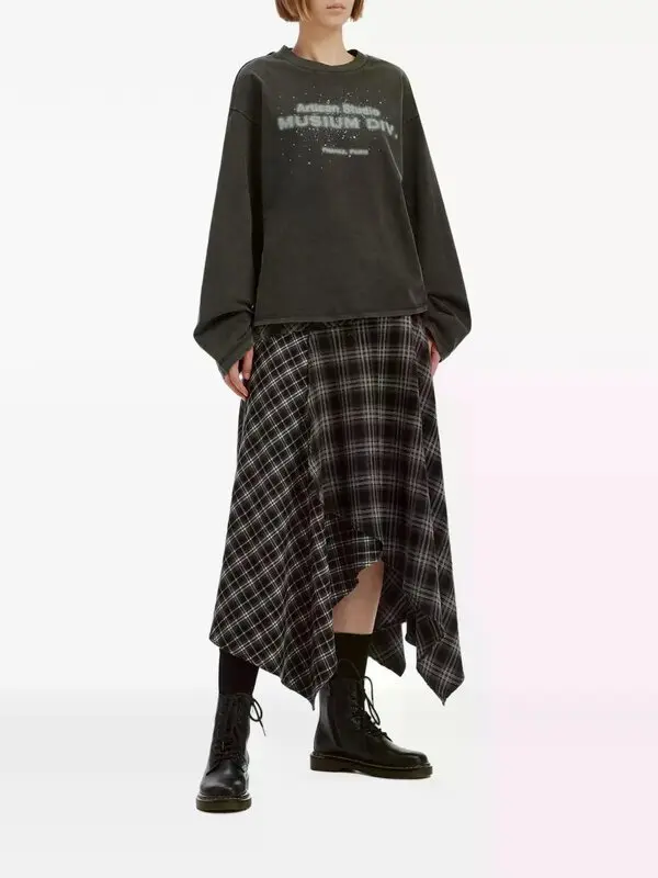 MUSIUM DIV. Logo-print Ruched-side T-shirt