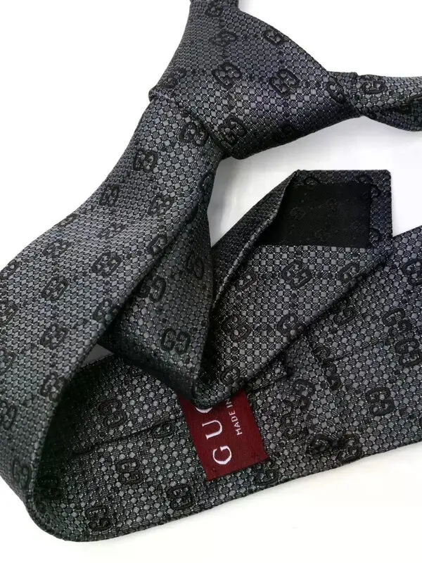 Gucci Gg-pattern Silk Neck Tie
