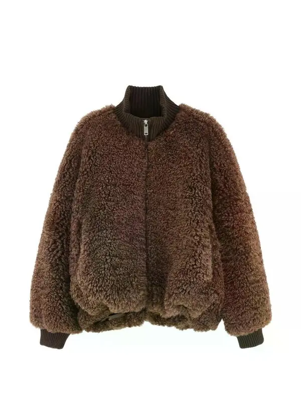 BELLEROSE Fleece Zip-up Jacket - Brown