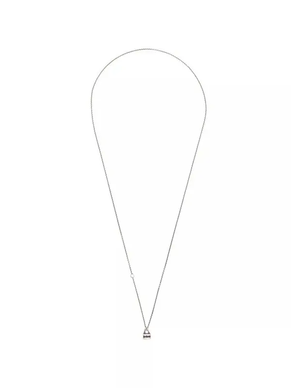 Werkstatt:München Polished Lock Pendant Necklace - Silver
