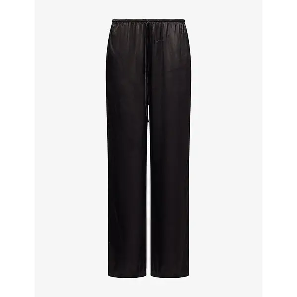 Rails Virgo Straight-leg Satin Trousers - Black