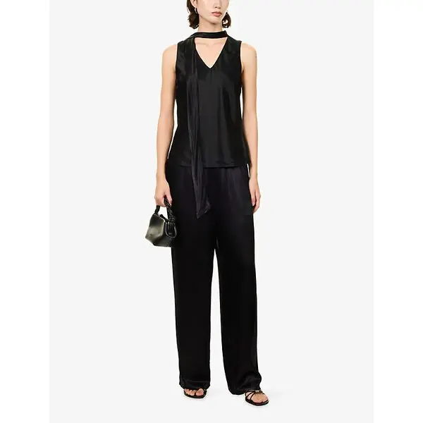 Rails Virgo Straight-leg Satin Trousers