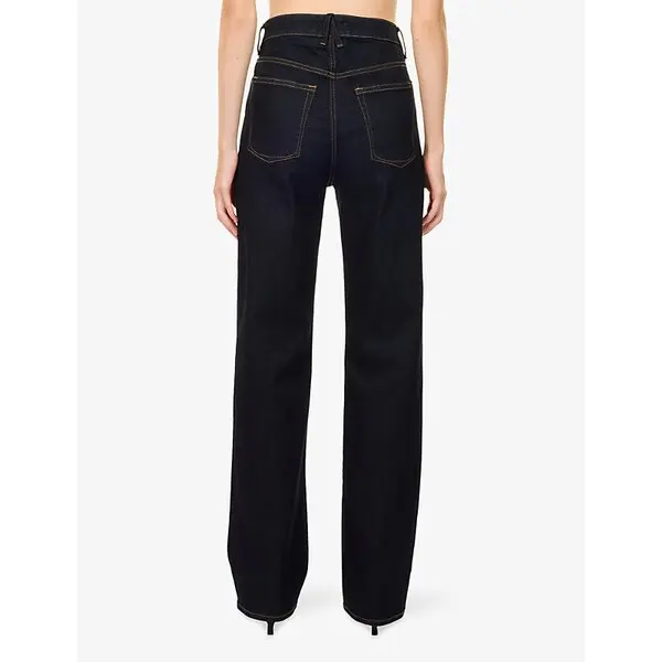 Good American Good True Straight-leg Stretch-denim Jeans