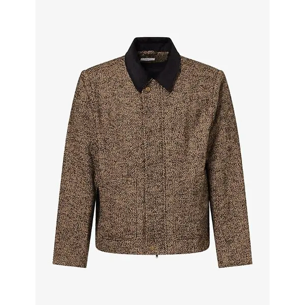PERCIVAL Boxy Herringbone Woven Jacket