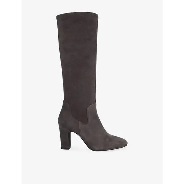 DUNE Stretch Suede Knee-high Boots