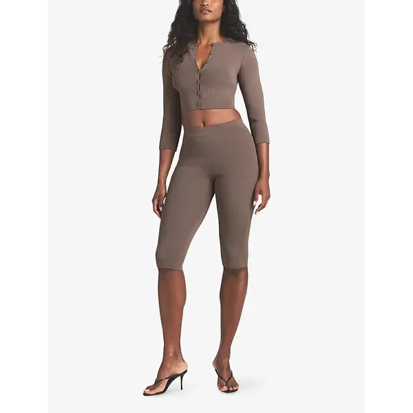 SKIMS Refined Knit High-waist Capri Leggings