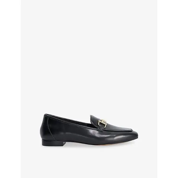 DUNE Snaffle Leather Loafers - Black Plain Leather