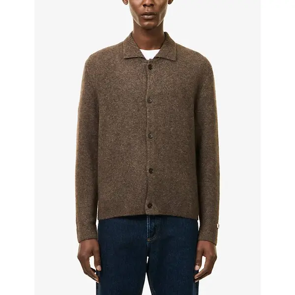 PERCIVAL Archive Ribbed-trim Wool-blend Cardigan