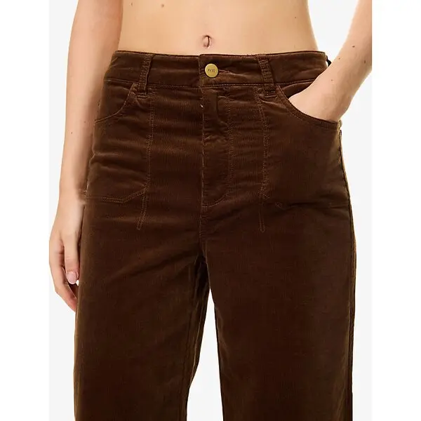 Paige Vanessa Corduroy Cotton-stretch Trousers