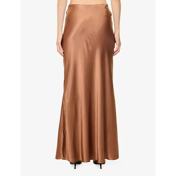 Rails Romina Draped Satin Maxi Skirt