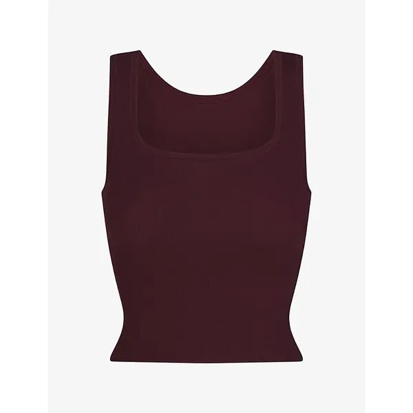 SKIMS Scoop-neck Cotton Rib Tank Top