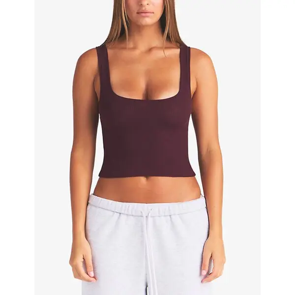 SKIMS Scoop-neck Cotton Rib Tank Top