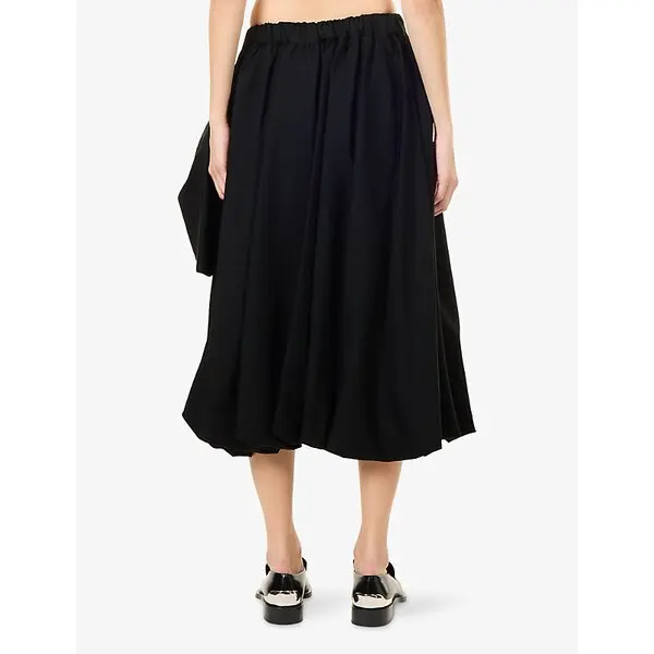 Noir Kei Ninomiya Oversized-bow Balloon Wool Midi Skirt