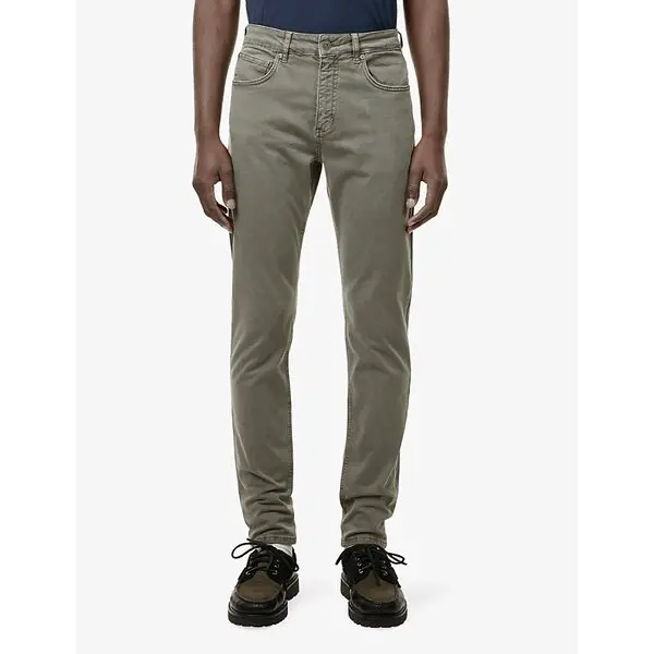 VINGT QUATRE Tapered Mid-rise Cotton Trousers