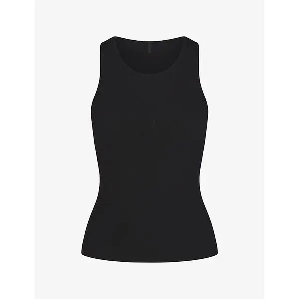 SKIMS Sleep Rib Jersey Tank Top - Onyx