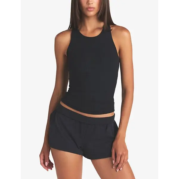 SKIMS Sleep Rib Jersey Tank Top - Onyx